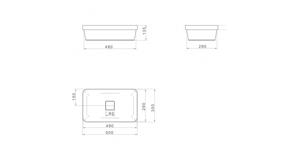 CUBAS : Cuba Slim Sobrepor Deca Retangular 50cm Branco L ...