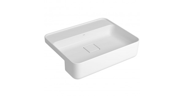 Cuba Slim Semi Encaixe Deca Retangular Mesa 50cm Branco ...