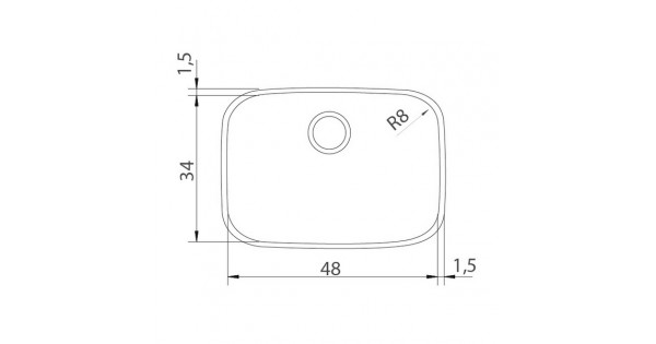 Cuba Retangular e Quadrada Inox : Cuba Embutir Retangular ...
