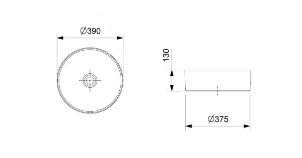Cuba De Apoio Redonda 390x390 mm Sem Mesa Roca T2 Terra Matte ...