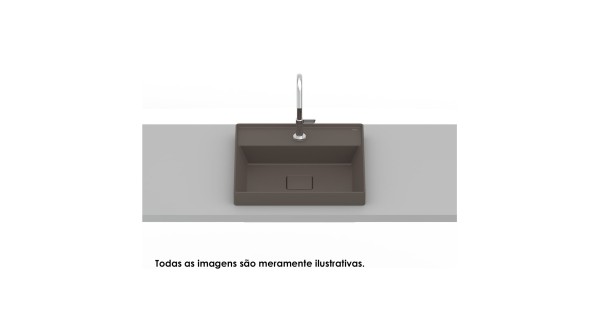 Cuba de Sobrepor Roca Terra T11 40x40 Cafe A32722U660